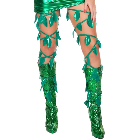 RC-4642 | Accessories | Metallic Green Leaf Thigh Leg Wraps | Poshmark